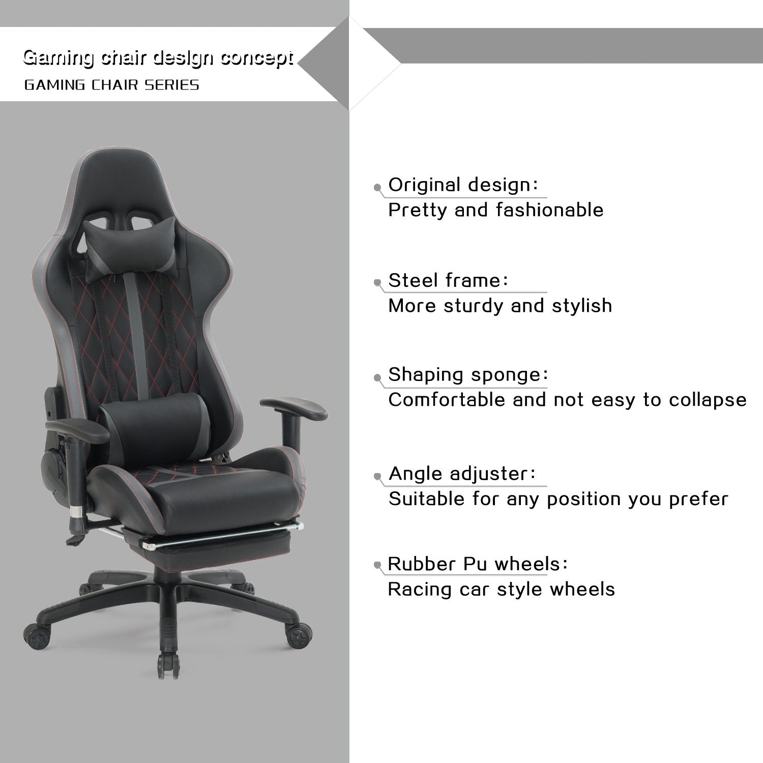 Foot Rest Gaming Chair – Gloria fung